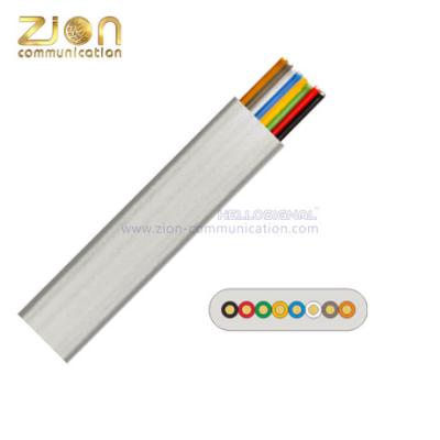China 28 AWG Stranded OFC 8 Way Flat Telephone Cable 8WFTC28OFC for sale