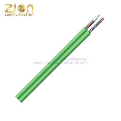 China Cat 6 U/UTP MCC21 Media Composite Cable With TV 100 Green Sheath for sale