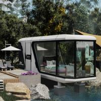 China Customized Color Prefab Green Space Capsule House with Broken Bridge Aluminum Window for sale