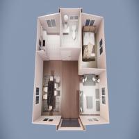 China 20ft Expandable Foldable Container House for Hotels and Villas in 5990*2990*2740mm Size for sale