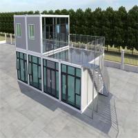 China Prefabricated Steel Sandwich Panel Container House For Coffee Shop Modern for sale