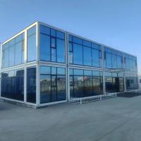 China 20ft Modular 2 Storey Prefabricated Aluminium Steel Glass Prefab Container House for sale