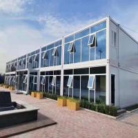 China 20ft Modular 2 Storey Prefabricated Aluminium Steel Glass Prefab Container House for sale
