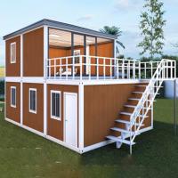China Galvanized Steel Frame Prefab Wooden Container House for Manufactured Portable Hotels for sale