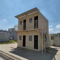 China Portable 2 Story Modern House Bed 2 Room 20ft Prefab Container Houses for Office Building for sale