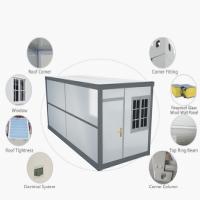 China Homes Portable Office Building White or Customized Color Prefab Foldable Container Home for sale