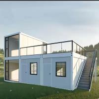 China Modern 2 Floor Villa Camp Mobile Tiny Modular Home White or Customized Color Family House for sale