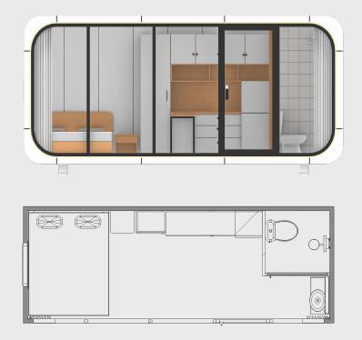 China Portable Apple Home Pod Shaped Container Cabin House Modern Design Style Villa Sale for sale