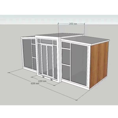 China 20 40ft Prefab Houses Four Bedrooms One Bathroom Luxury Expandable Container Homes for sale