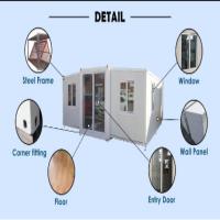 China Prefab House Villa for Holiday Steel Sandwich Panel 2 Bedrooms Expandable Container House for sale