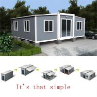 China 2 Bedroom Luxury Prefabricated Homes Expandable Container House with Full Bathroom Design for sale