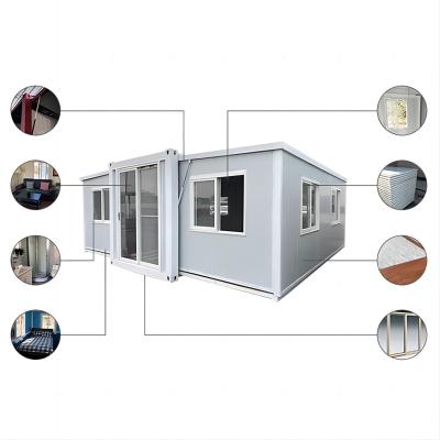 China Villa Living Standard Luxury Modular 2 Bedroom Expandable Container House with Bathroom for sale