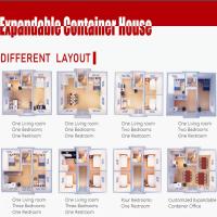 China Mobile Living Container House with 2 Bedrooms and 1 Bathroom in Prefab Folding Design for sale