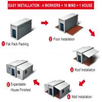 China Steel Fabricated Home Building 20ft 40ft Prefabricated Expandable Shipping Container House for sale