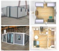 China 2 Story Expandable Cabin Homes Villa Prefab Home Container House for Apartment 20 40 ft Shipping for sale