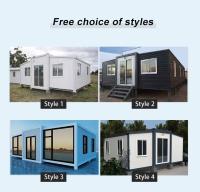 China Prefabricated Luxury Living Expandable Container House Steel Structure Frame Welded for sale