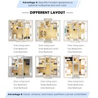 China Modern Prefab Villa 20Ft 40Ft Insulated Expandable Container House with 2-3 Bedrooms for sale