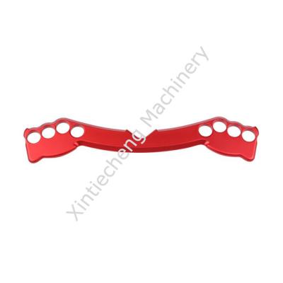 China CNC 6063 Aluminum Parts Processing Custom Sports Equipment Parts Red Oxidation for sale
