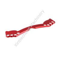 China CNC 6063 Aluminum Parts Processing Custom Sports Equipment Parts Red Oxidation for sale
