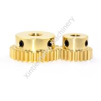 China Copper Gear 20-39 Teeth CNC Machine Cylindrical Hobbing Spur Gear for sale