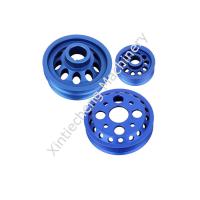 China Blue Spray Painting CNC Precision Turning Parts Belt Pulleys for sale