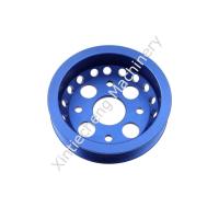 China Blue Spray Painting CNC Precision Turning Parts Belt Pulleys for sale