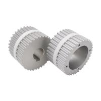 China Silver Customisable Synchronous Aluminium Pulley Wheel Custom Machined Parts for sale