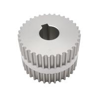 China Silver Customisable Synchronous Aluminium Pulley Wheel Custom Machined Parts for sale