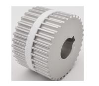 China Silver Customisable Synchronous Aluminium Pulley Wheel Custom Machined Parts for sale