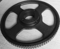 China Yellow HT250 Gray Cast Iron Synchronous Wheel Timing Belt Pully for sale