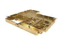 China Aluminum LY12 Aluminum CNC Turning Parts Microwave Cavity Gold Plating for sale