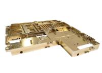 China Aluminum LY12 Aluminum CNC Turning Parts Microwave Cavity Gold Plating for sale