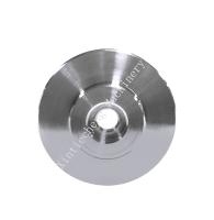 China Anodic Oxidation Knurling Wheel Custom Machined Parts Silver Aluminum Alloy ISO9001 for sale
