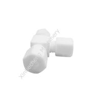 China Corrosion Resistant White PTFE T Joint Fitting -200 To 250 Degree Plastic T Connector for sale