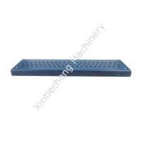 China Perforated Sheet Food Mechanical Parts Blue Painted On Aluminum Distributing for sale