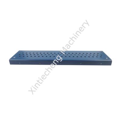China Perforated Sheet Food Mechanical Parts Blue Painted On Aluminum Distributing for sale