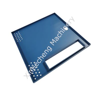 China Available Surface Treatment Metal Machine Parts Dark Blue Perforated Plate for sale