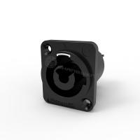 China Ip65 3 Pin Female Waterproof Power Connector Black Output Outdoor Powercon for sale