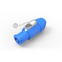 China Blue Power Wire Connectors Industrial Powercon Plug Wiring Harness for sale