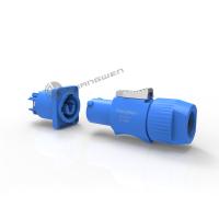 China Blue Power Wire Connectors Industrial Powercon Plug Wiring Harness for sale