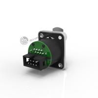 China IP44  Rj45 Connector Industrial Solder Male Female 8pin Horn Straight Plug for sale