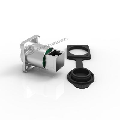 China Electrical Waterproof Rj45 Female Connector Outdoor Industrial Chassis Connector for sale