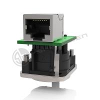 China Signal Rj45 Female Connector Socket Indoor Use Latch Lock D Shape for sale