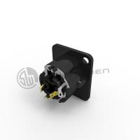China Audio XLR Mini Mini 3 Pin Connector Electrical D Shape Male Socket for sale