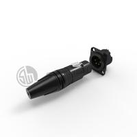 China 4 Pin XLR Connector Socket Male Electrical Connector D Type Shape for sale