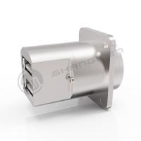 China Ip65 Waterproof USB Connector Panel Mount Double Port 4 Pin Data Cable Connector for sale