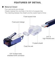 China Rj45 Plug Network Lan Cable 1000ft Cat8 FTP UTP SFTP Patch Cord Ethernet Cable for sale
