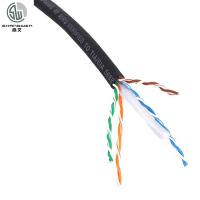 China Round Cat6a UTP Patch Cord 24AWG 4 Pair Black / Gary 4P PVC Ethernet Cable for sale