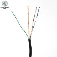 China Round Cat6a UTP Patch Cord 24AWG 4 Pair Black / Gary 4P PVC Ethernet Cable for sale