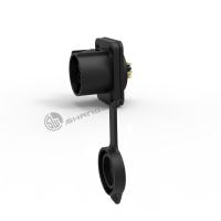 China Female Powercon IP65 Waterproof 3 Core Connector Plastic Black for sale